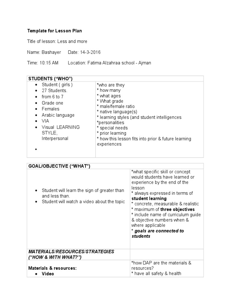 Lesson Plan 3 | PDF | Career & Growth