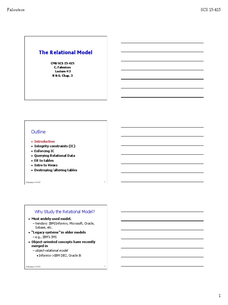 03 Relational Model | PDF | Relational Database | Relational Model