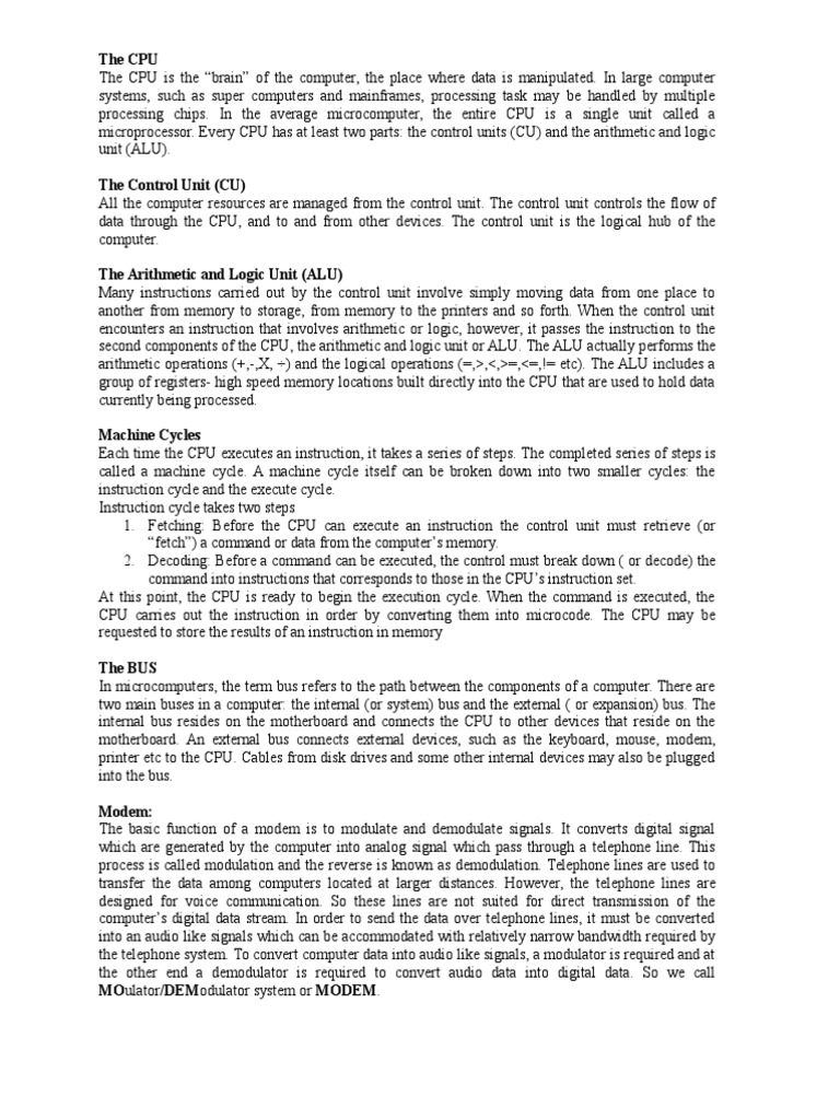 The CPU | PDF | Central Processing Unit | Instruction Set