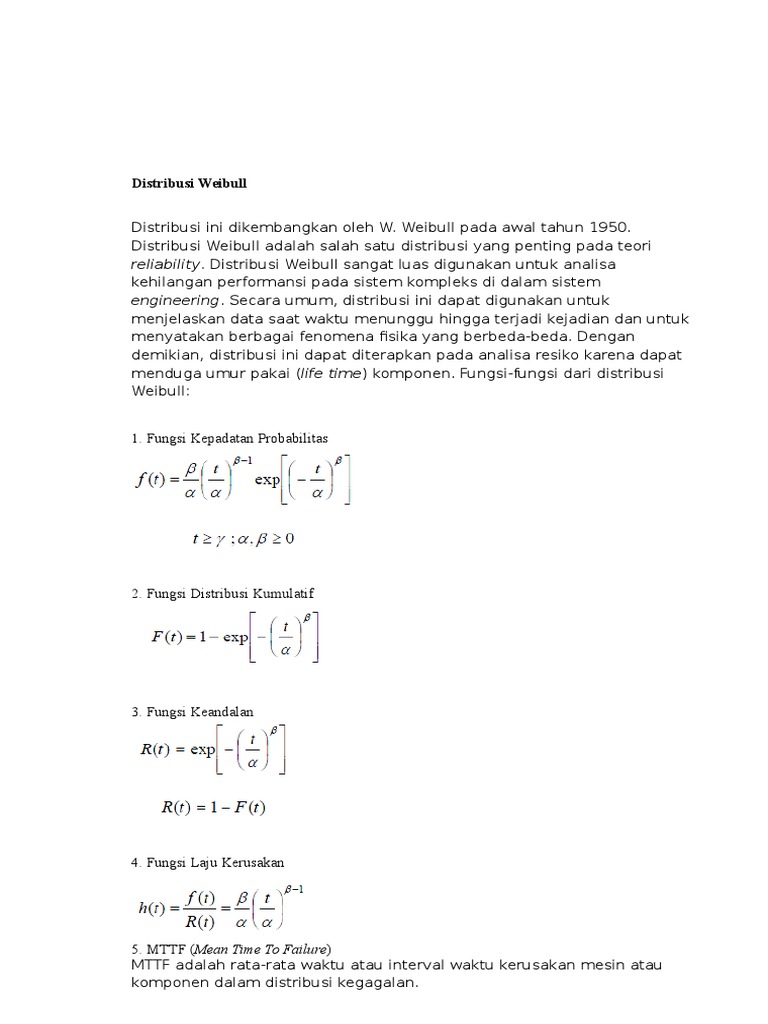 Distribusi Weibull | PDF