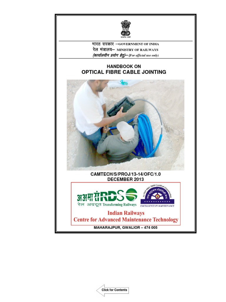 Handbook On OFC Jointing | PDF | Optical Fiber | Electrical Connector