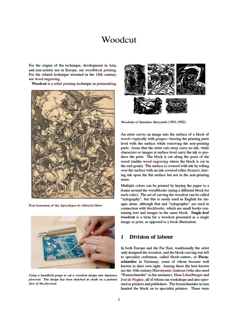 Woodcut | PDF | Woodcuts | Printmaking