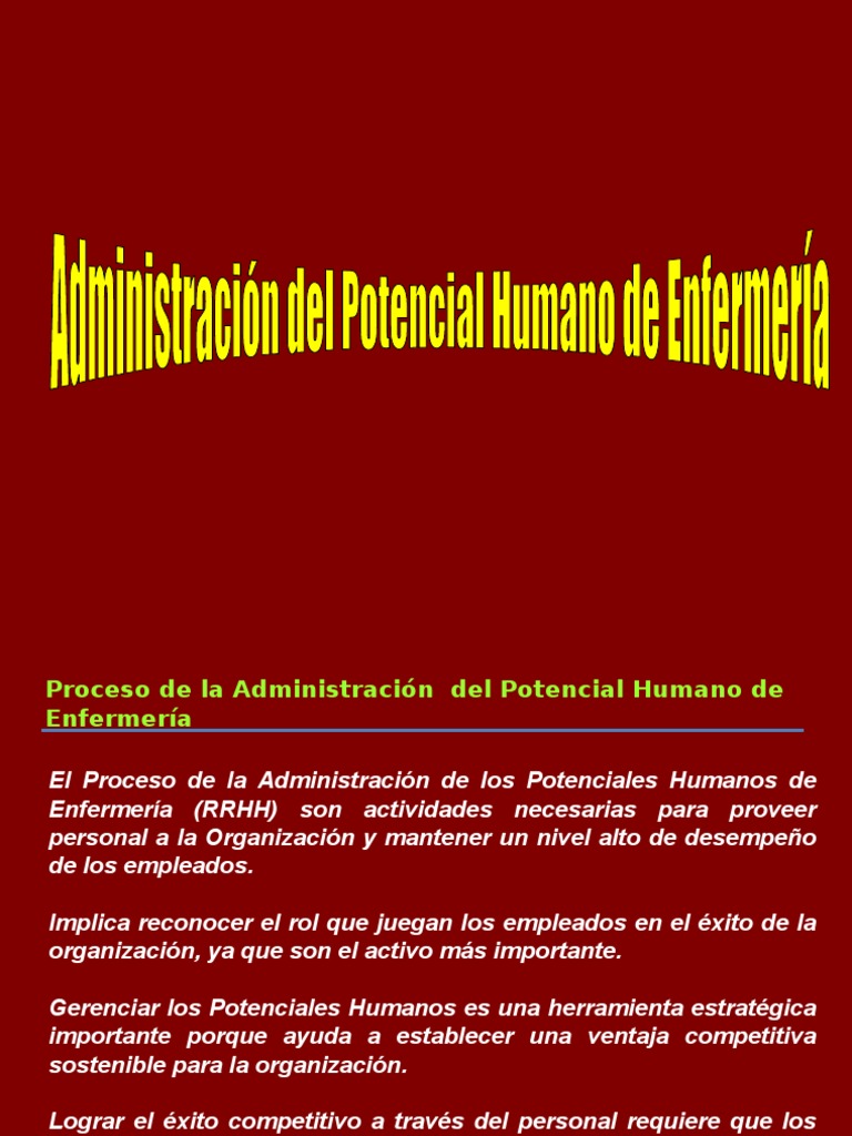 Administracion en Enfermeria | PDF