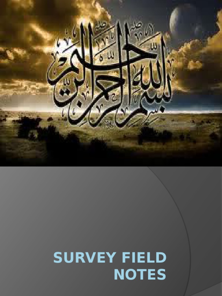 Survey Field Notes | PDF | Surveying | Scientific Observation