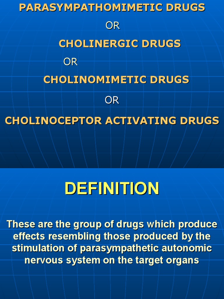 Parasympathomimetic Drugs | Acetylcholine | Pharmacology