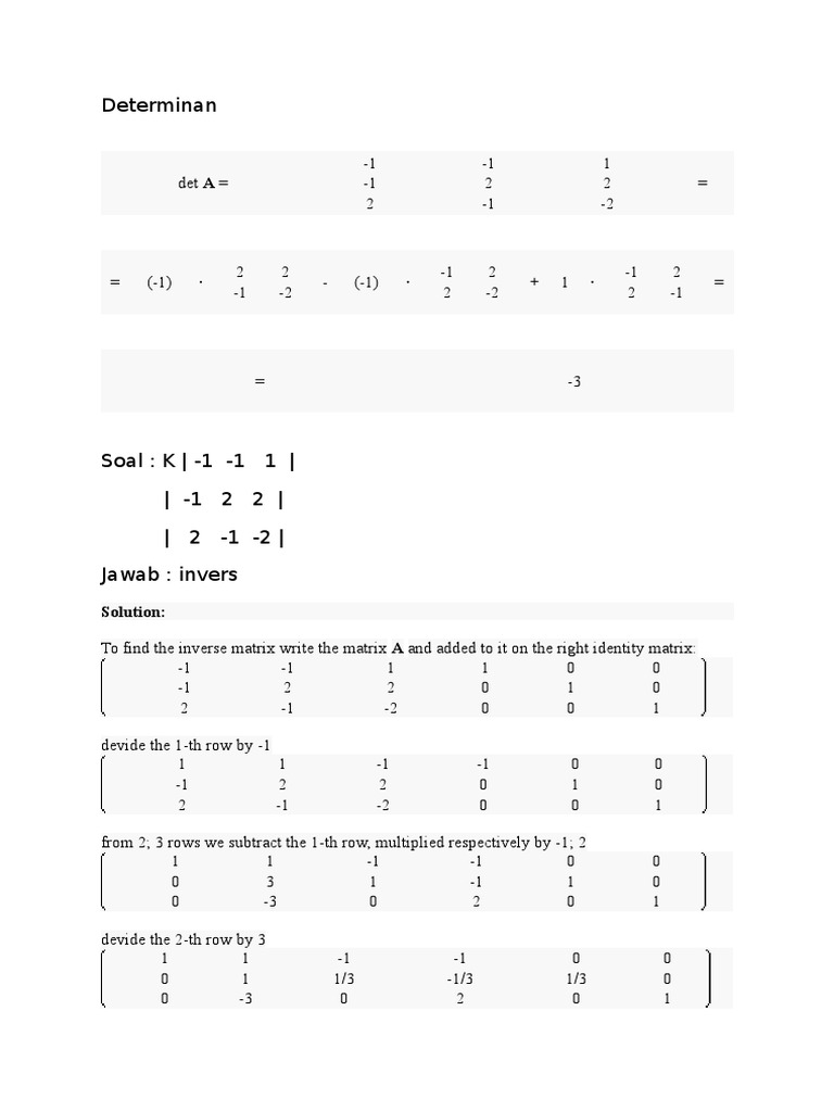 Determinan Maple | PDF | Determinant | Mathematical Concepts