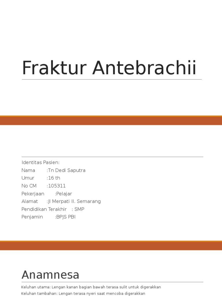 Fraktur Antebrachii | PDF