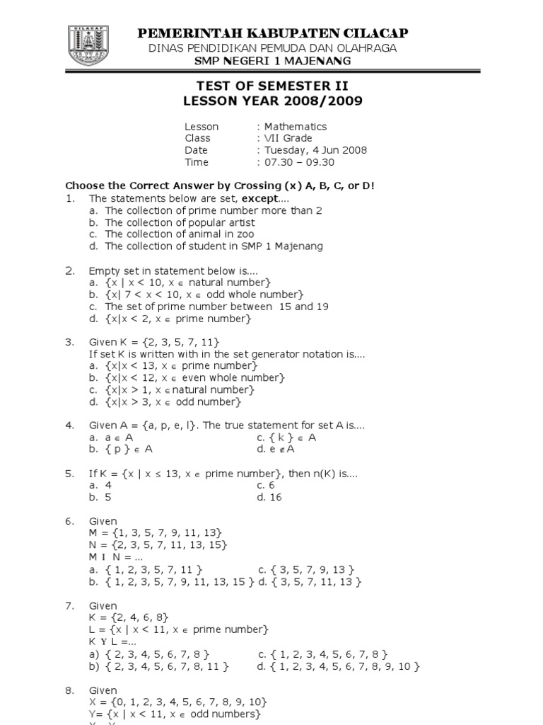 Mathematics Exam for Grade VII | PDF | Area | Triangle