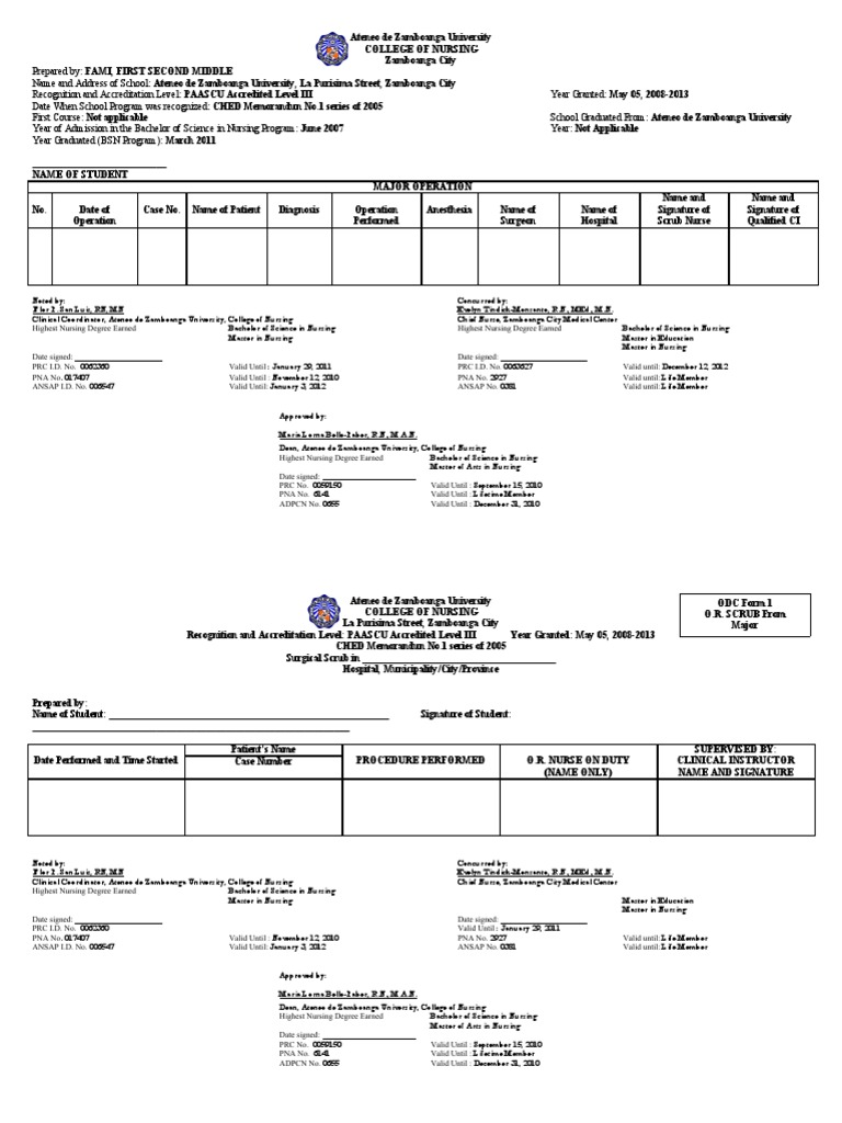 Prc Forms Adzu | Nursing | Academic Degree