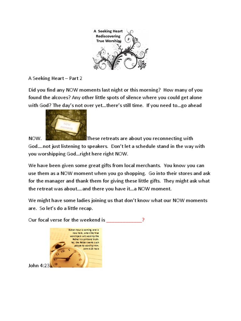 A Seeking Heart - Part 2 | PDF | David | Ark Of The Covenant