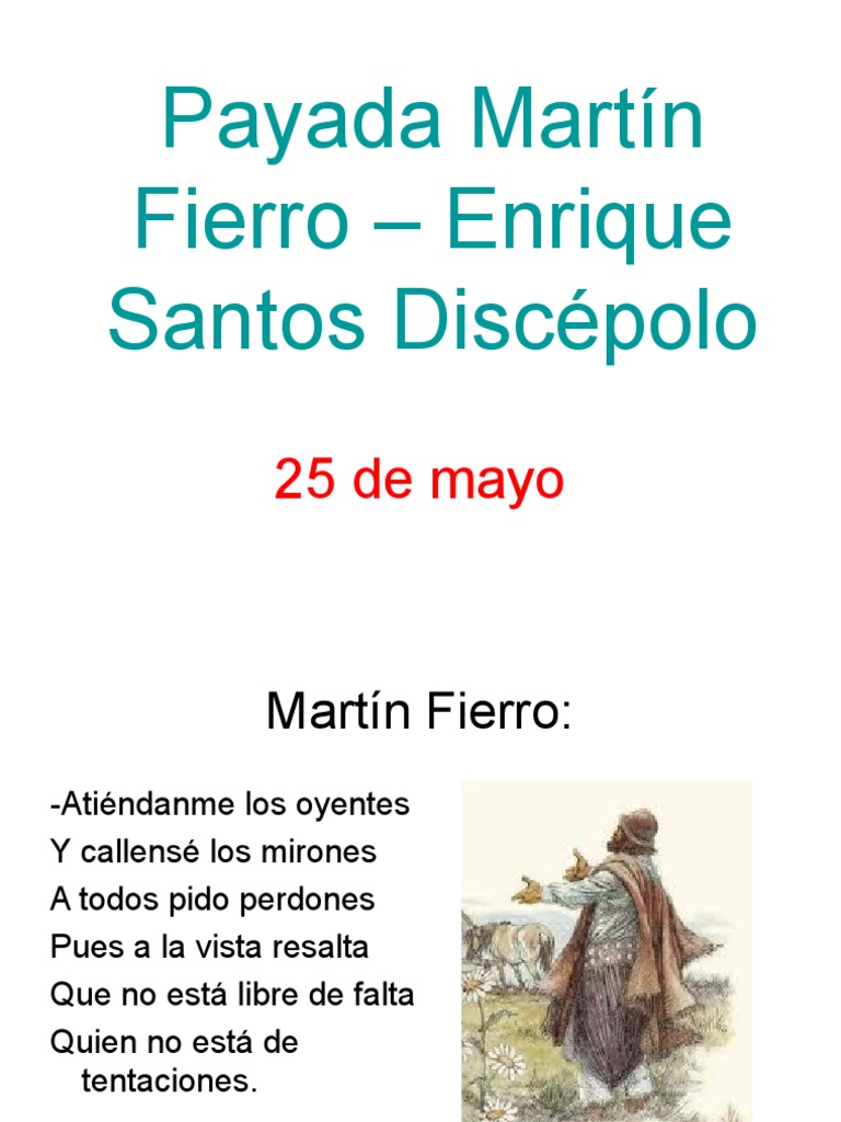 Payada Martín Fierro - Enrique Santos Discépolo | PDF | Musica Tango ...