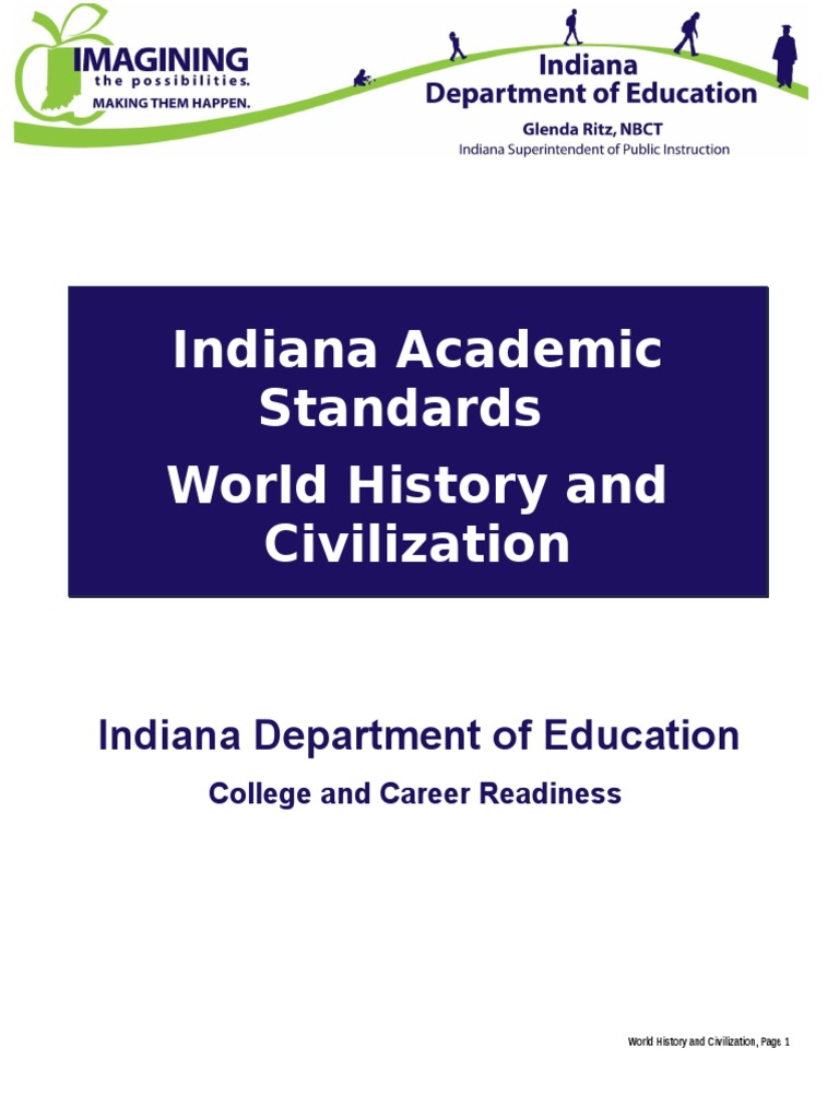 Indiana World History Standards | PDF | Civilization | Curriculum