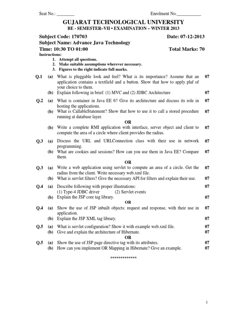 Advance Java Technology | PDF | Java Servlet | Java Server Pages