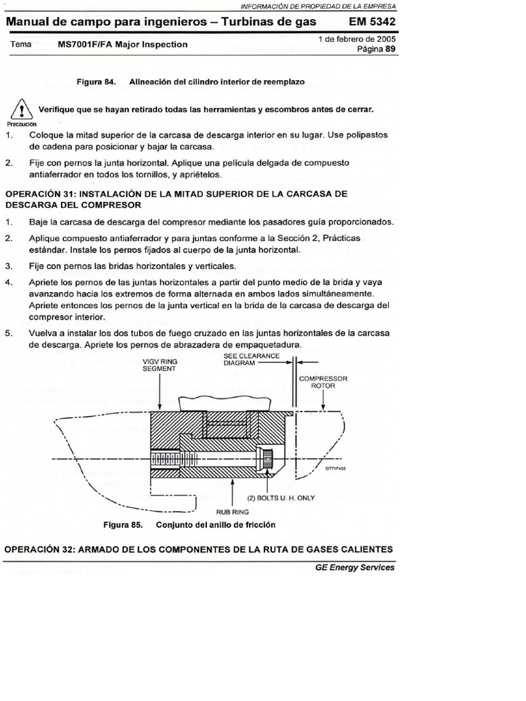 GE - MS7001FA Major Inspection III | PDF