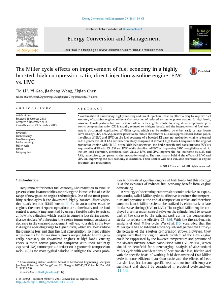 Atkinson - Miller | PDF | Internal Combustion Engine | Turbocharger