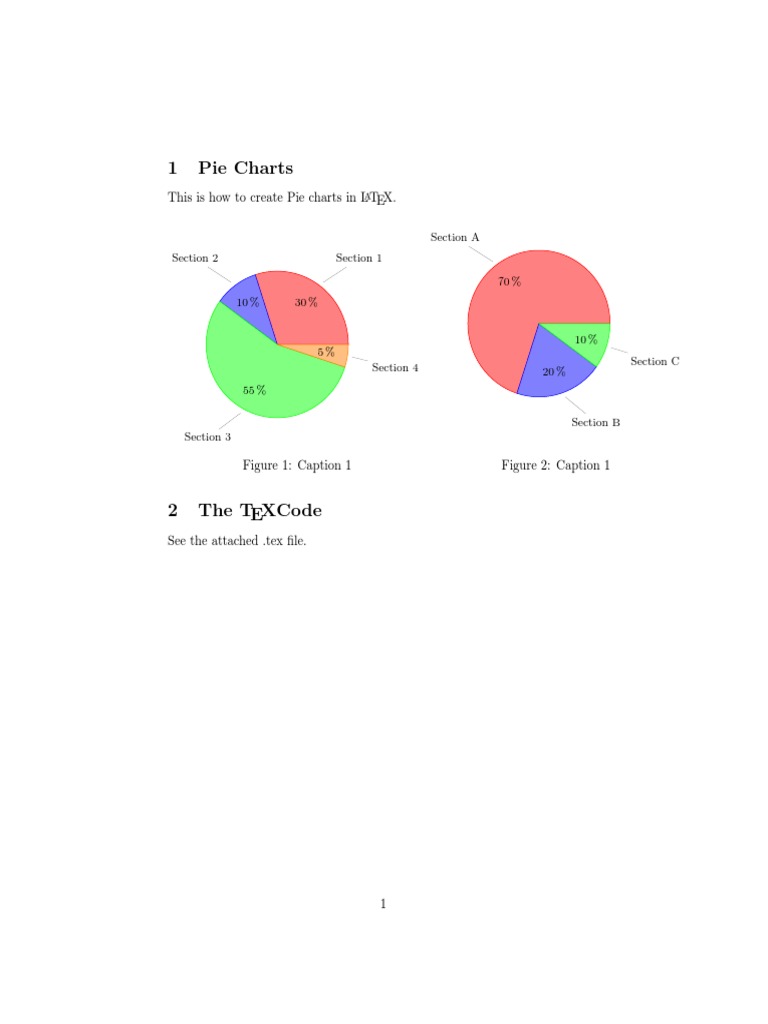 1 Pie Charts: This Is How To Create Pie Charts in L Tex | PDF