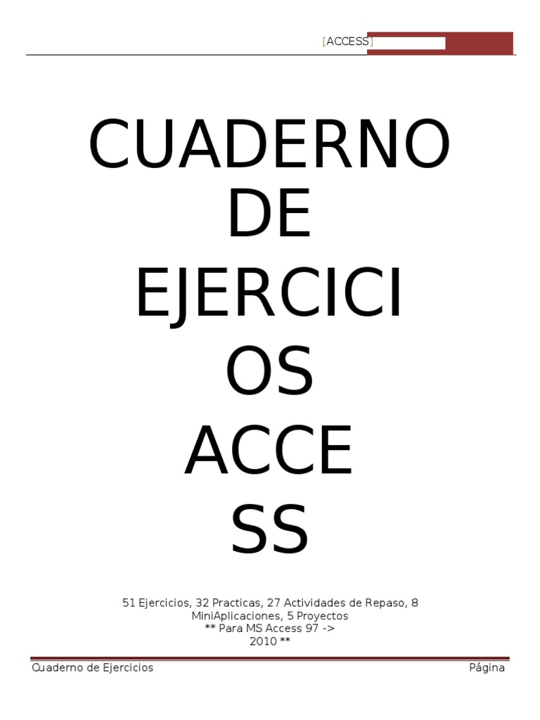 Microsoft Access Ejemplos Practicos | PDF | Tabla (base de datos ...