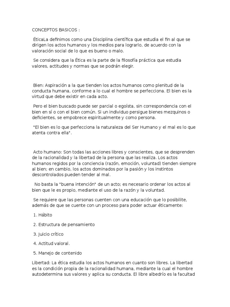 Conceptos Básicos (Ética Financiera) | Descargar gratis PDF | Moralidad ...