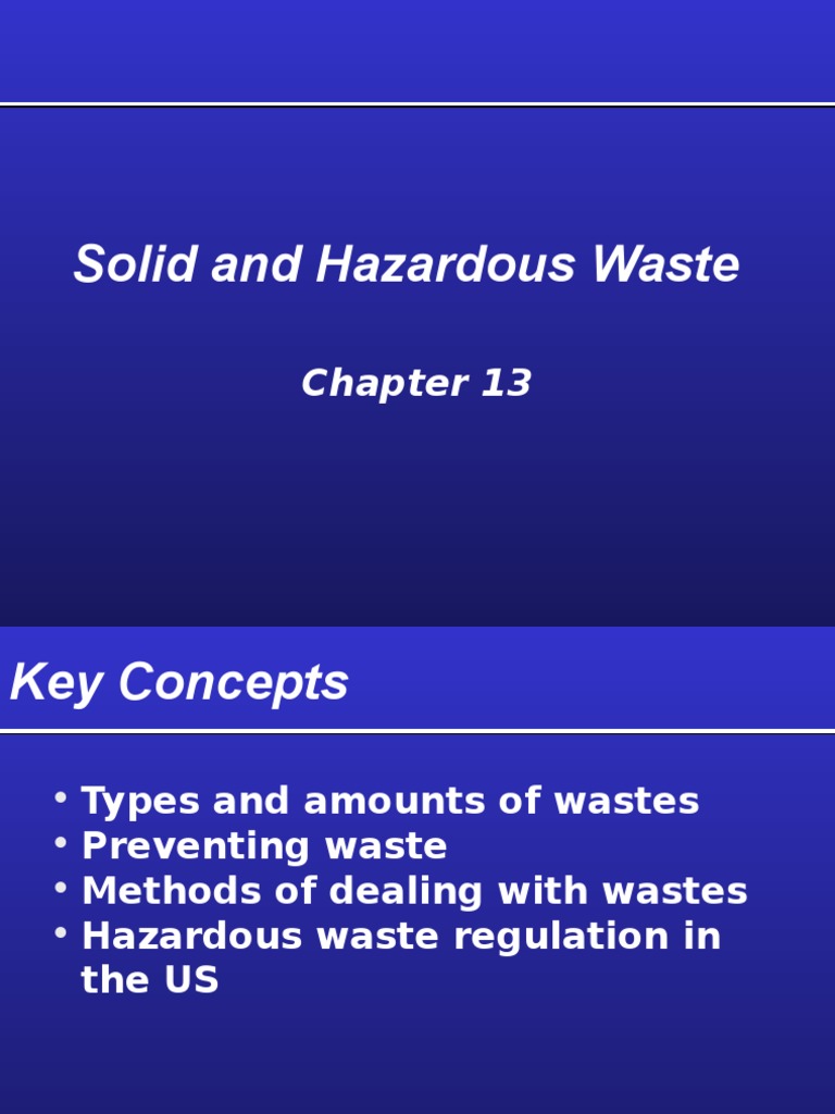 Solid and Hazardous Waste | PDF | Hazardous Waste | Waste