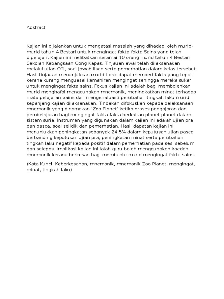 Abstract Contoh | PDF