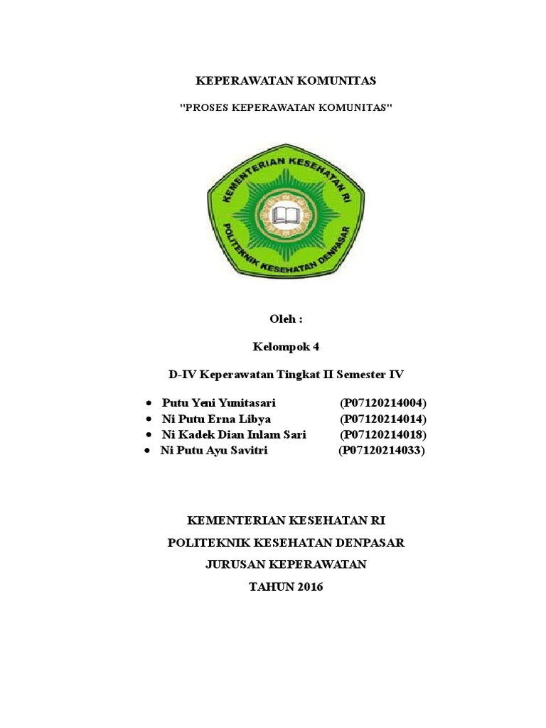 Proses Keperawatan Komunitas | PDF | Ilmu Sosial | Pengembangan Diri