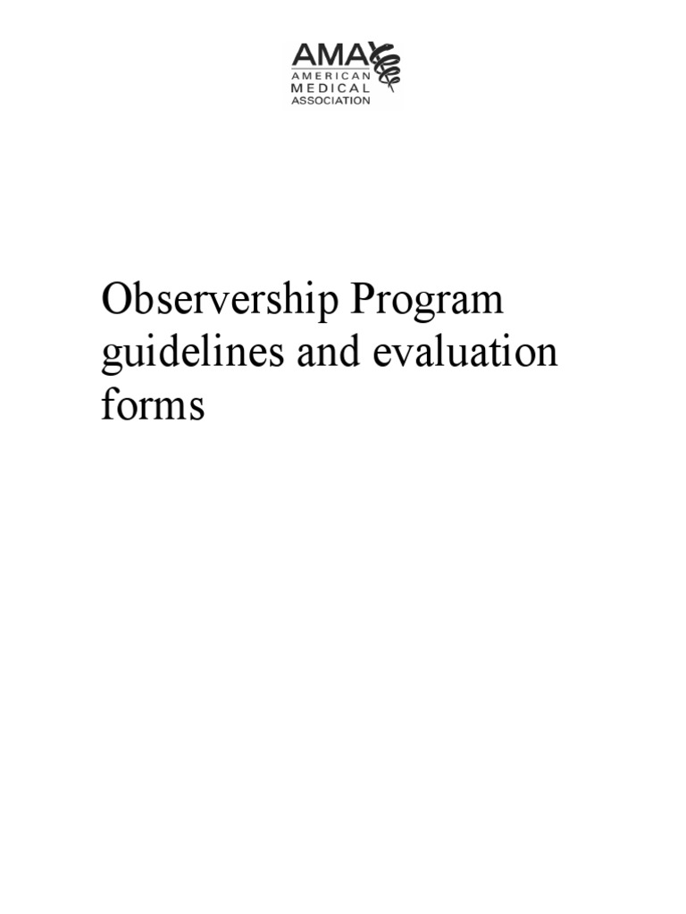 Observership Program Guidelines | PDF | Health Insurance Portability ...