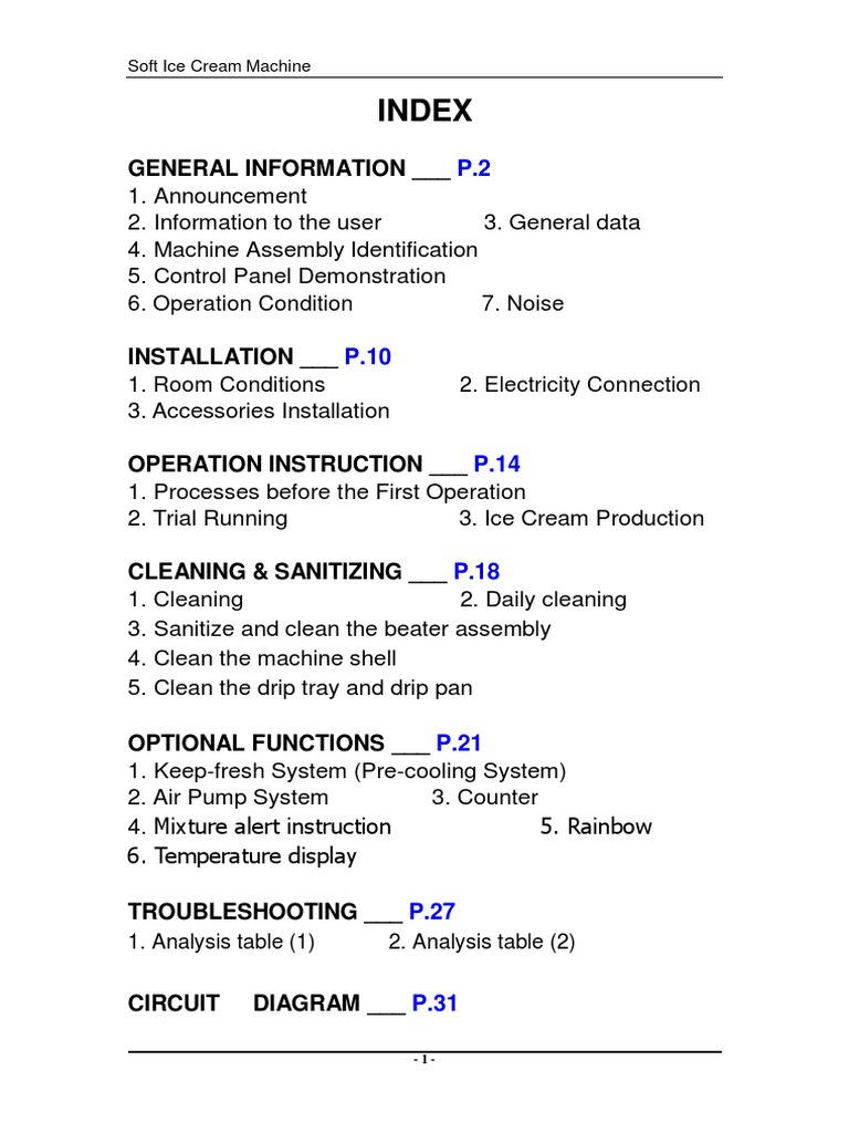 Ice Cream Machine User Manual en | PDF | Switch | Refrigeration