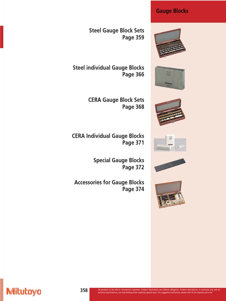 Gauge Block Set | PDF | Calibration | Thermal Expansion