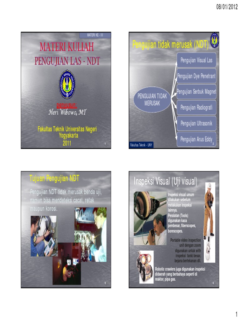 PENGUJIAN LAS Dengan Metode Liquid Penetrant Test | PDF | Sains ...
