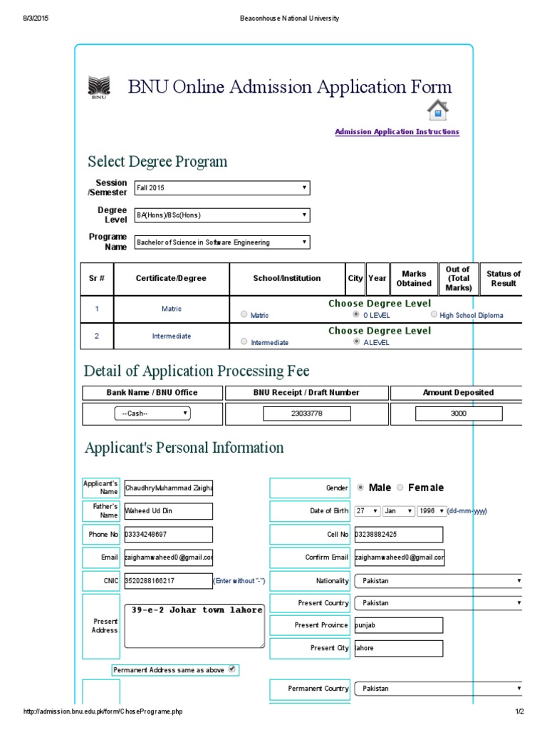 BNU Admission Application Guide 2025 | PDF | Career & Growth