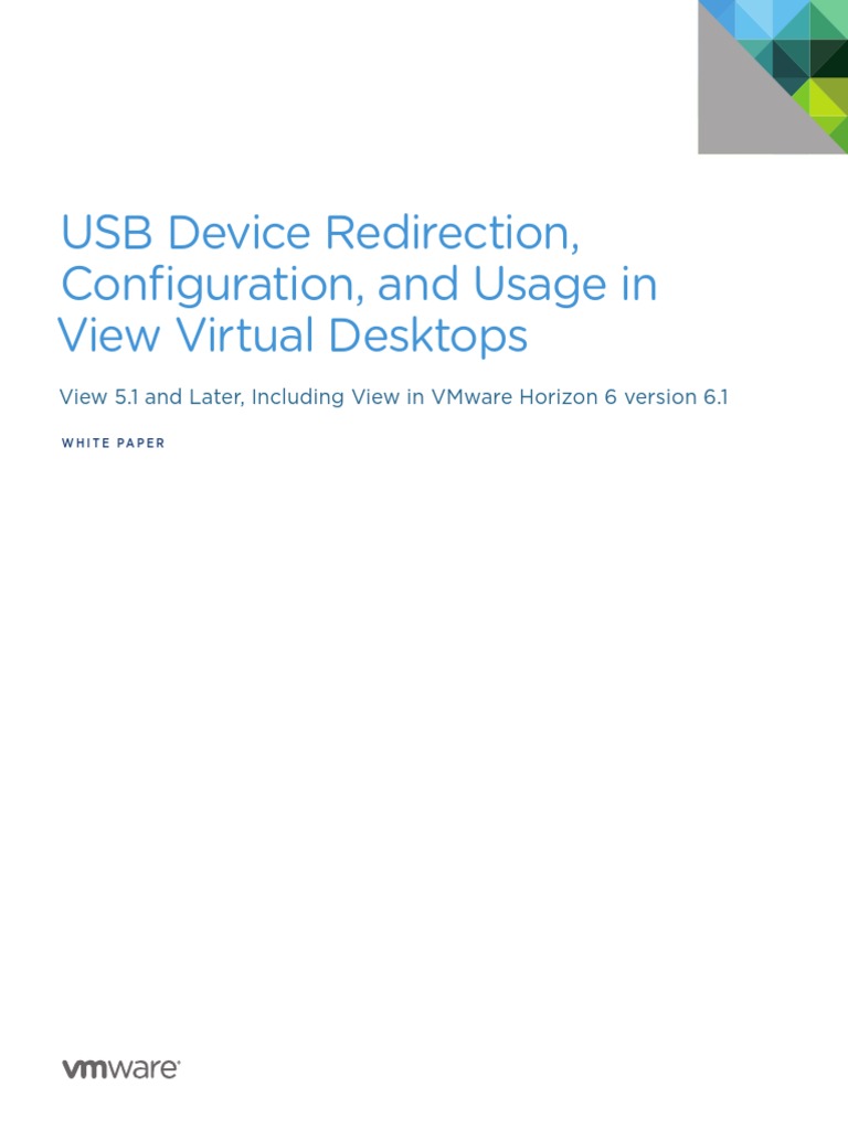 Vmware Horizon View Usb Device Redirection | PDF | Server (Computing) | Usb