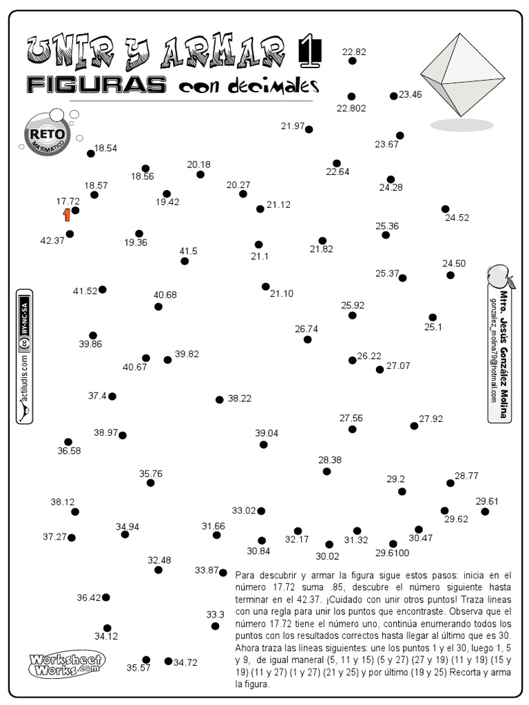 Une puntos y forma figuras decimales | PDF