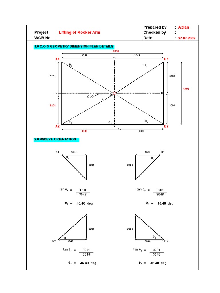 Rigging Calculation | PDF | Geometry | Mechanical Engineering