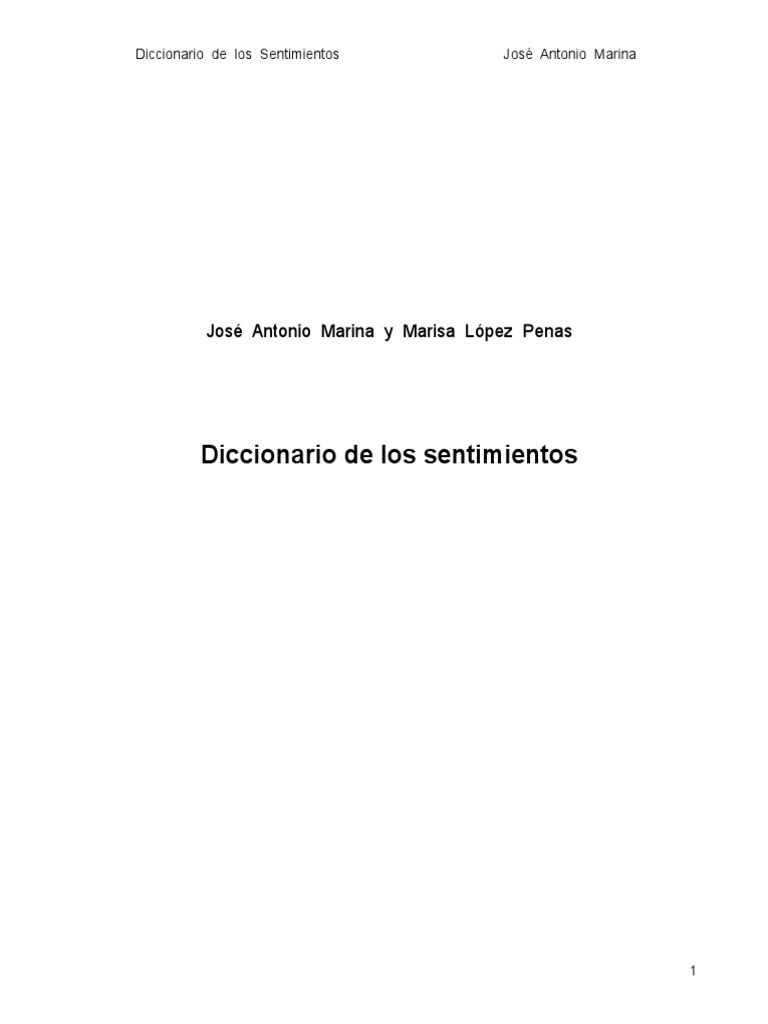 Libro De Los Sentimientos Pdf Diccionario Tolerancia