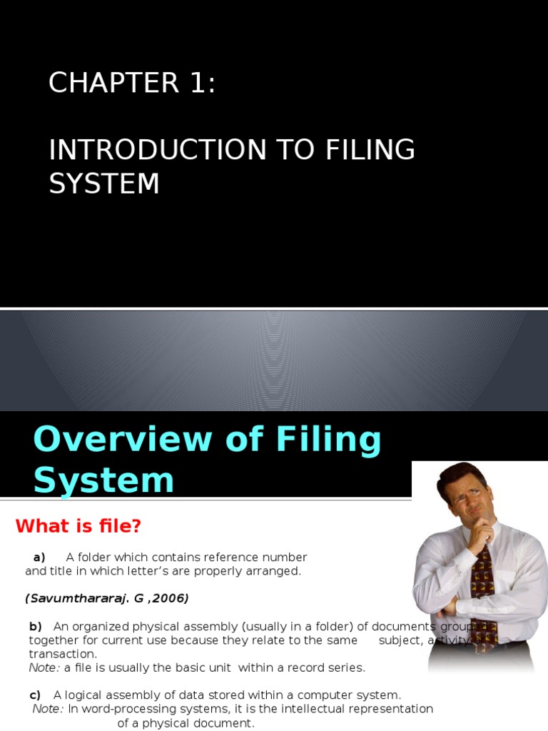 Chapter 1-Intro To Filing System For Record Management | PDF | Computer ...