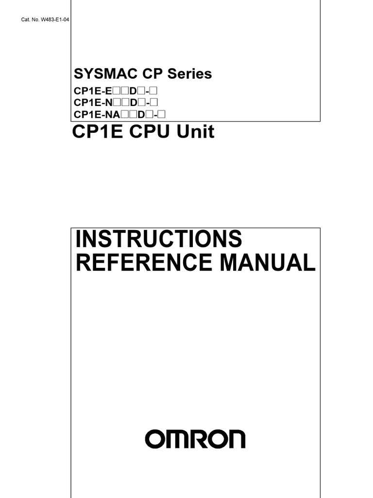 Omron PLC Manual | PDF | Programmable Logic Controller | Input/Output