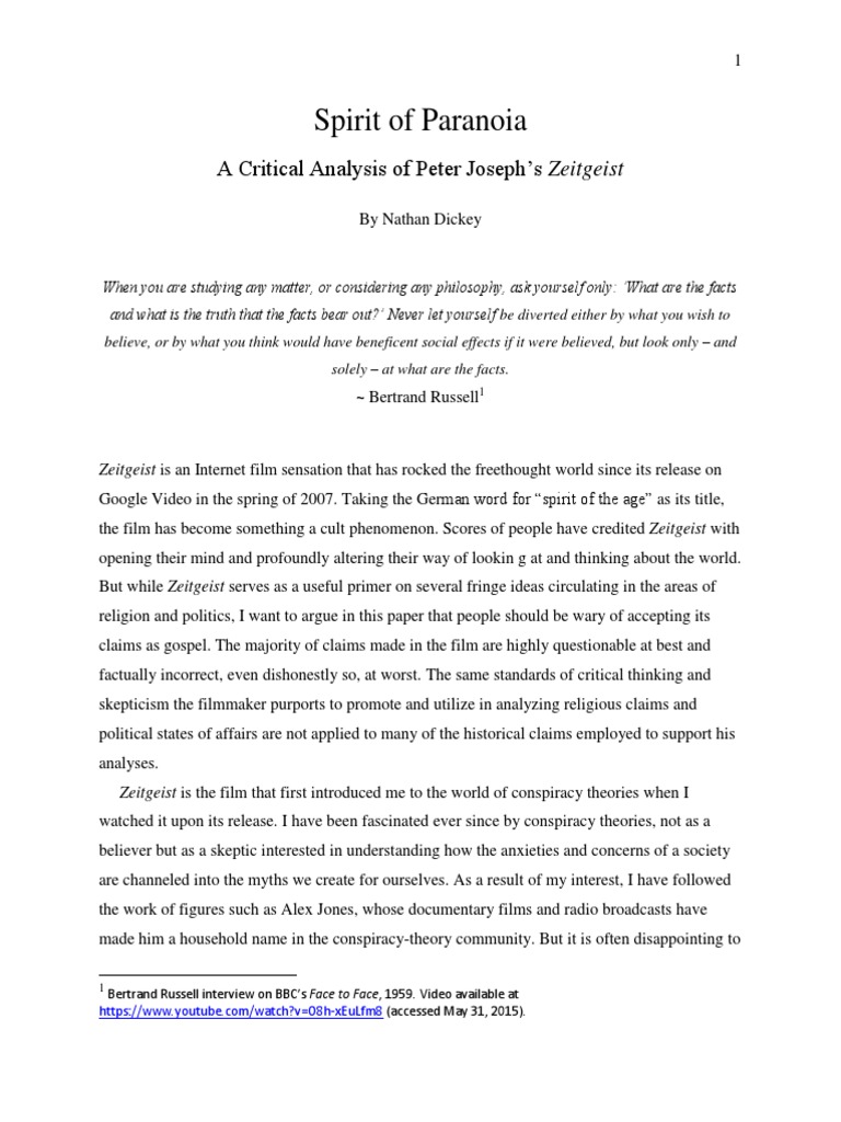 Spirit of Paranoia A Critical Analysis o PDF | PDF | Biblical Magi | Jesus