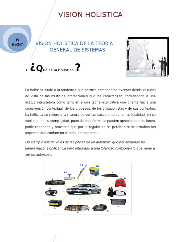Definición de Visión Holística | PDF | Holismo | Comprensión