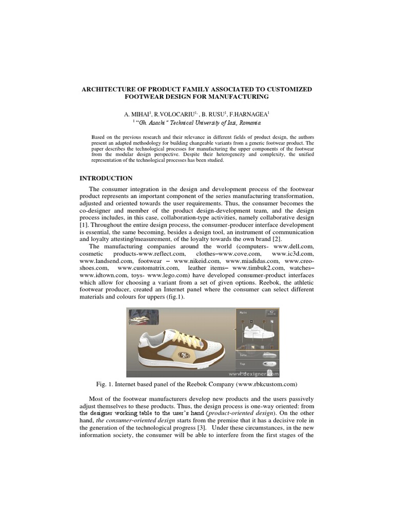 Customized Footwear Design Architecture | PDF | 3 D Modeling | Shoe