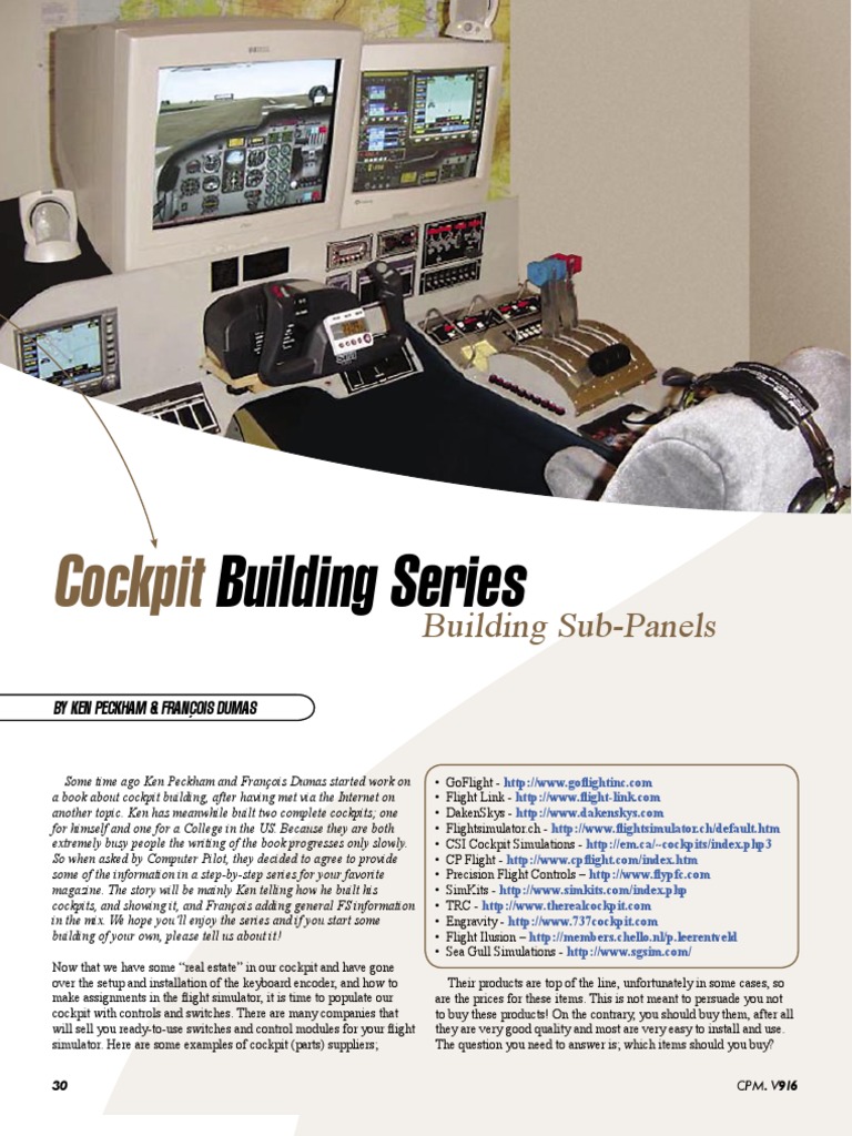 DIY Cockpit Control Panel Guide | PDF | Drill | Screw