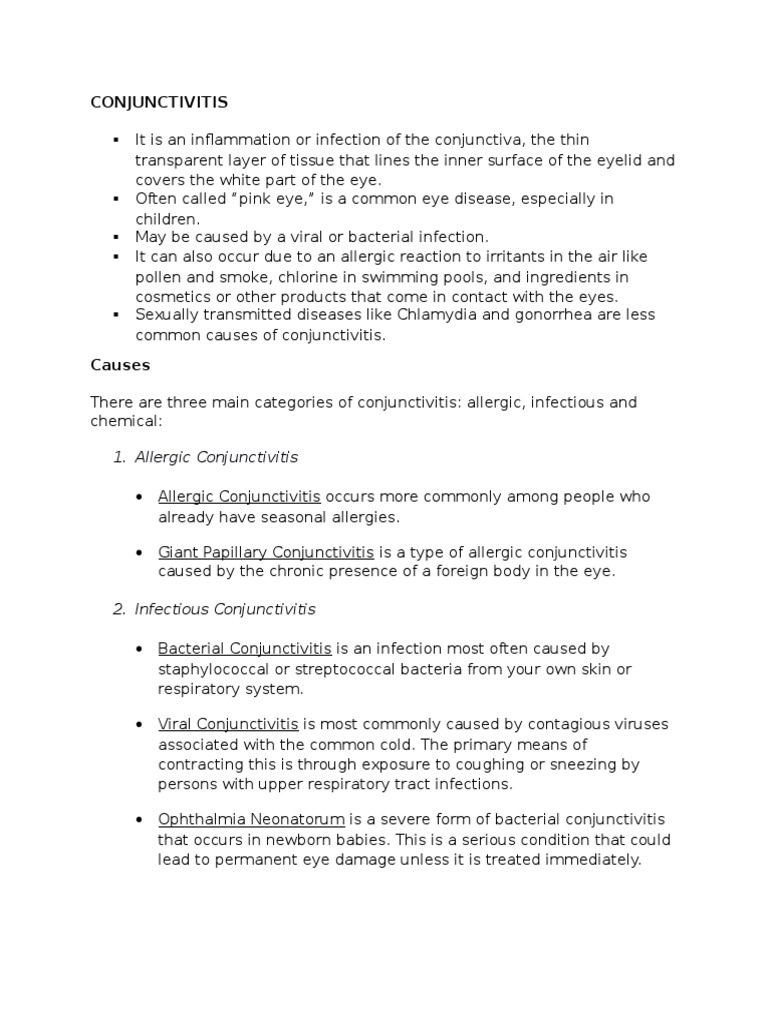 Conjunctivitis | PDF | Human Eye | Infection