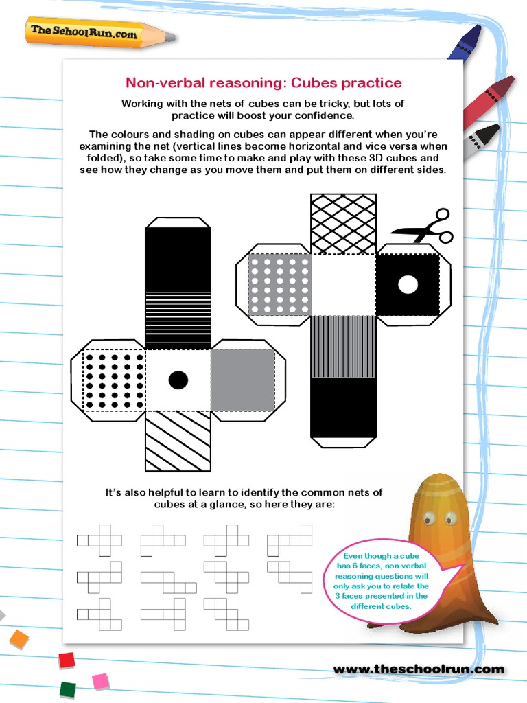 Non-Verbal Reasoning Cubes Practice 0 | PDF | Cognition | Psychological ...