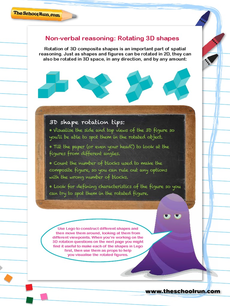 Non-Verbal Reasoning Rotating 3d Shapes | PDF