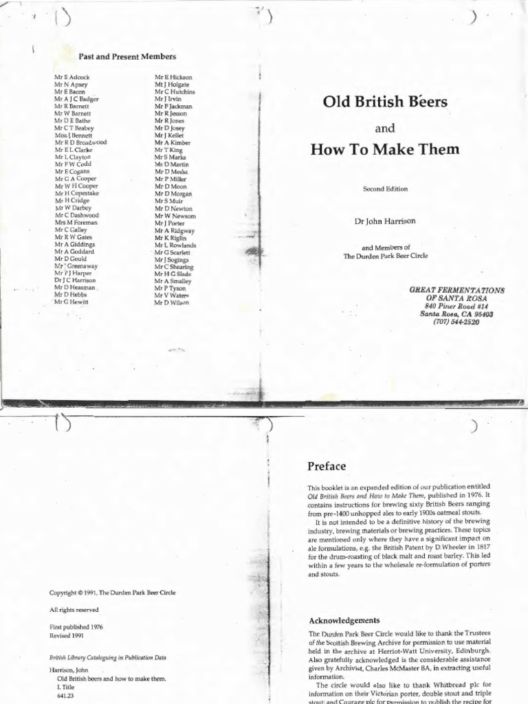 Old British Beers and How To Make Them | PDF | Ale | Beer
