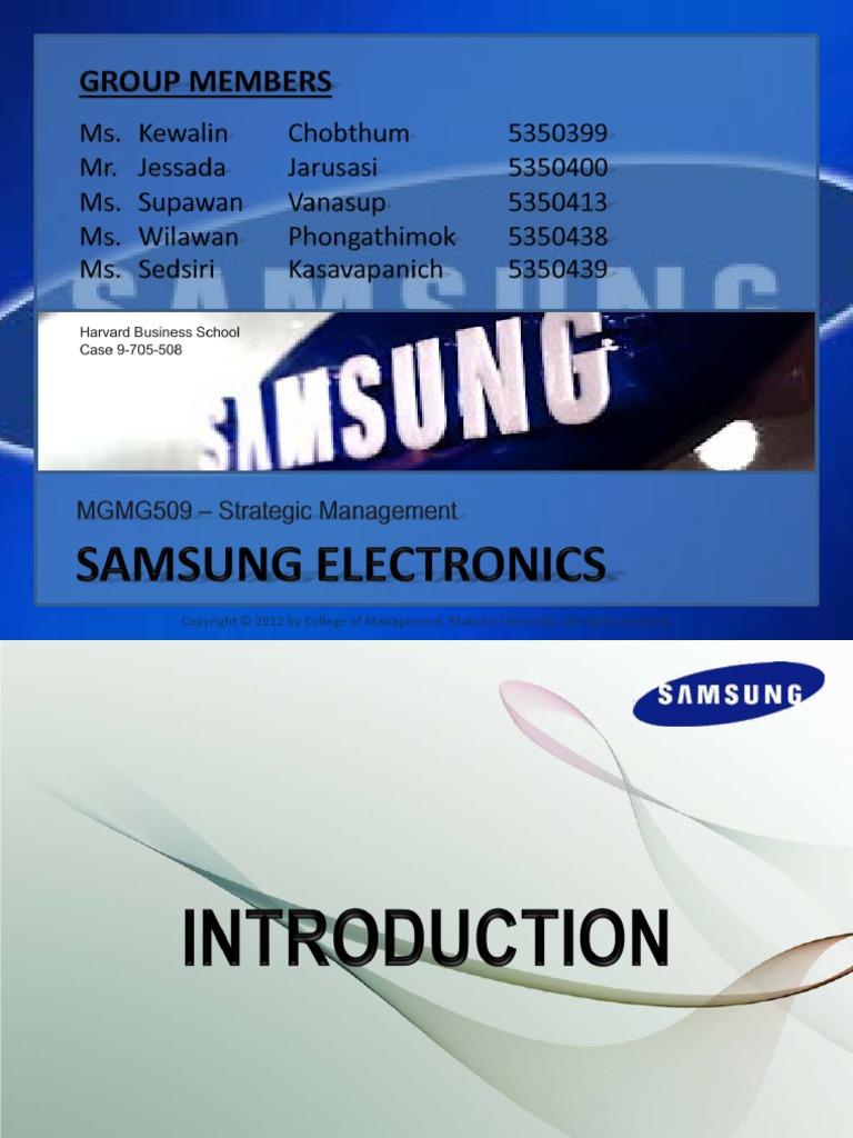 Samsung Operation Management | Competitive Advantage | Strategic Management