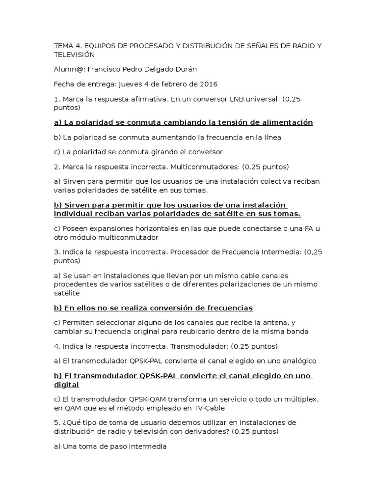 ICT Tema 4 | PDF | Televisión | Ingeniería de difusión