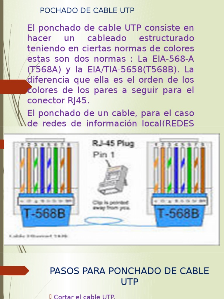 Guía para Ponchar Cable UTP RJ45 | PDF