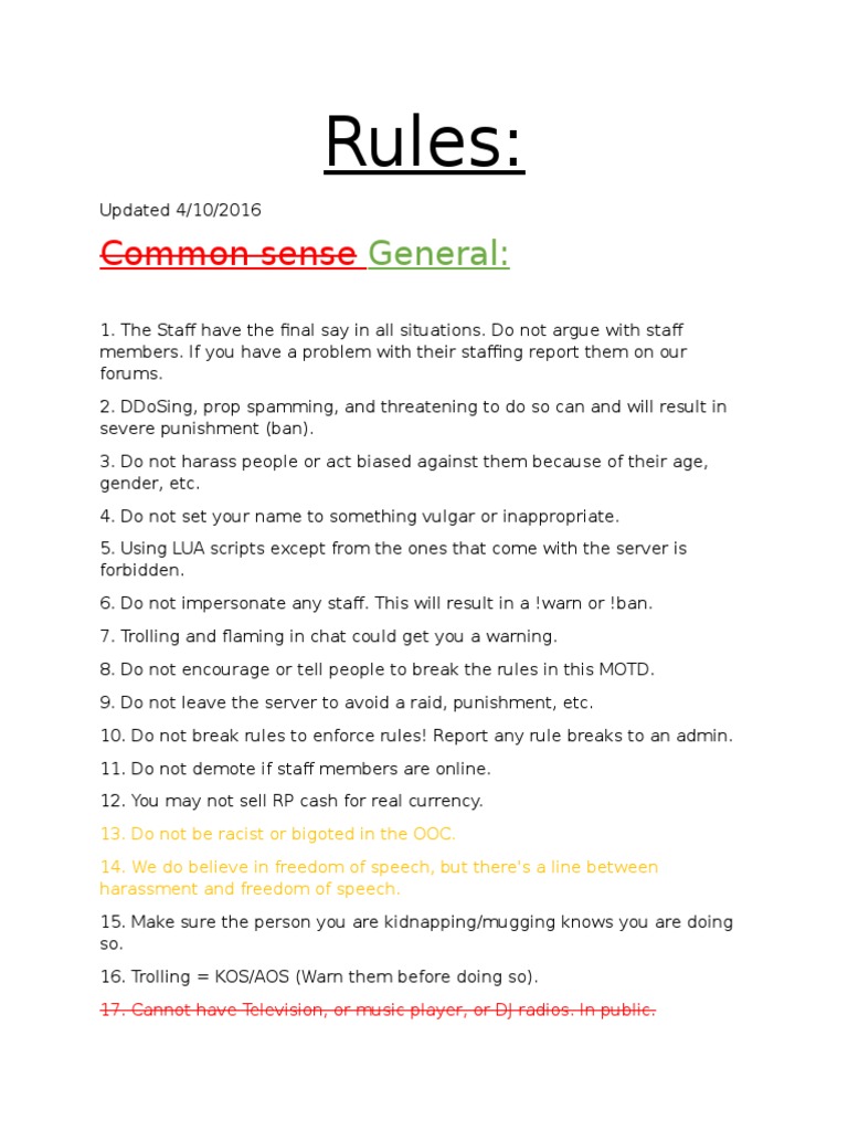 Rules:: Common Sense | Download Free PDF | Swat | Drug Enforcement ...