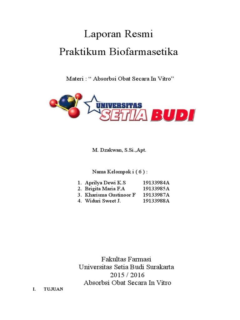 Laporan Absorbsi Obat Secara in Vitro | PDF