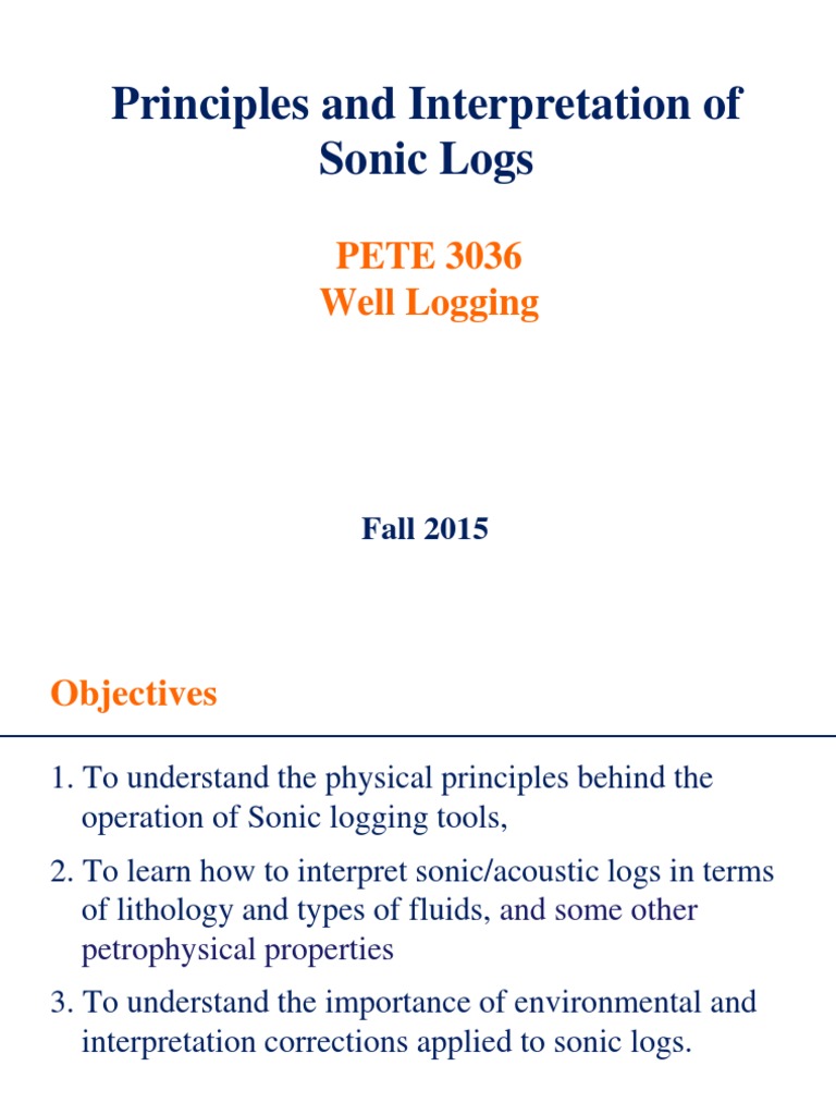 Sonic Log | PDF | Acoustics | Earthquakes